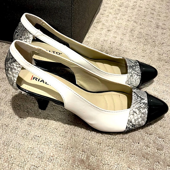 Rialto | Shoes | Beautiful Rialto Blackwhitesnakeskin Pumps | Poshmark